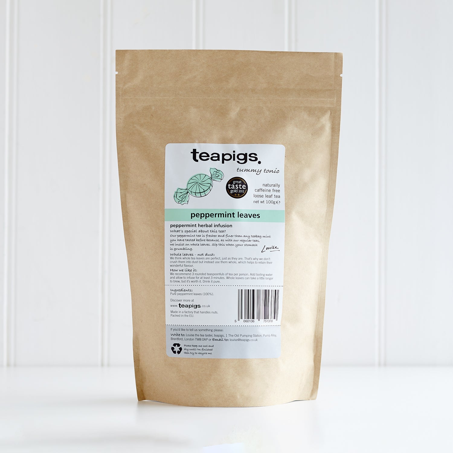 Peppermint Loose Leaf Tea | Whole Peppermint Leaves 100g – teapigs.com